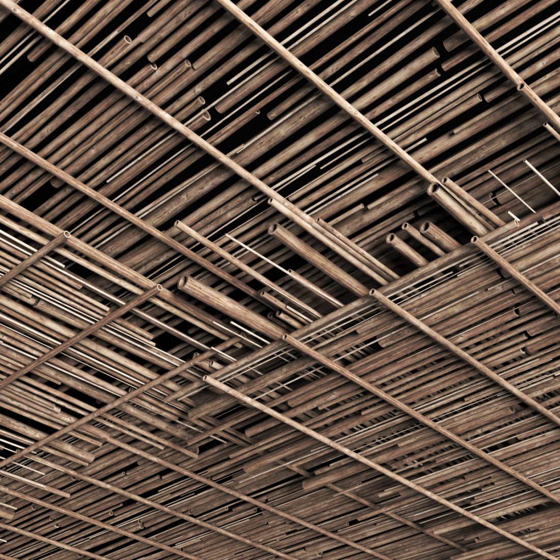 Ceiling Round Twig N1 - 3D Model for VRay