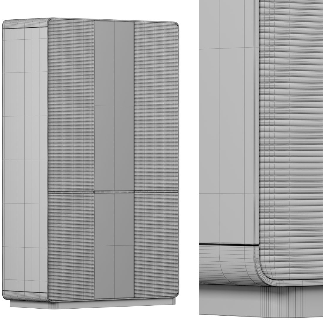 Wardrobe With 2 Materials - 3D Model for VRay