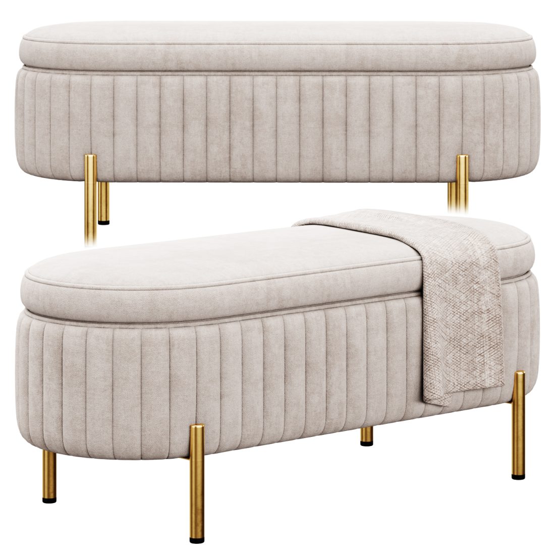 Bench By Jennifer Taylor Home - 3D Model for VRay