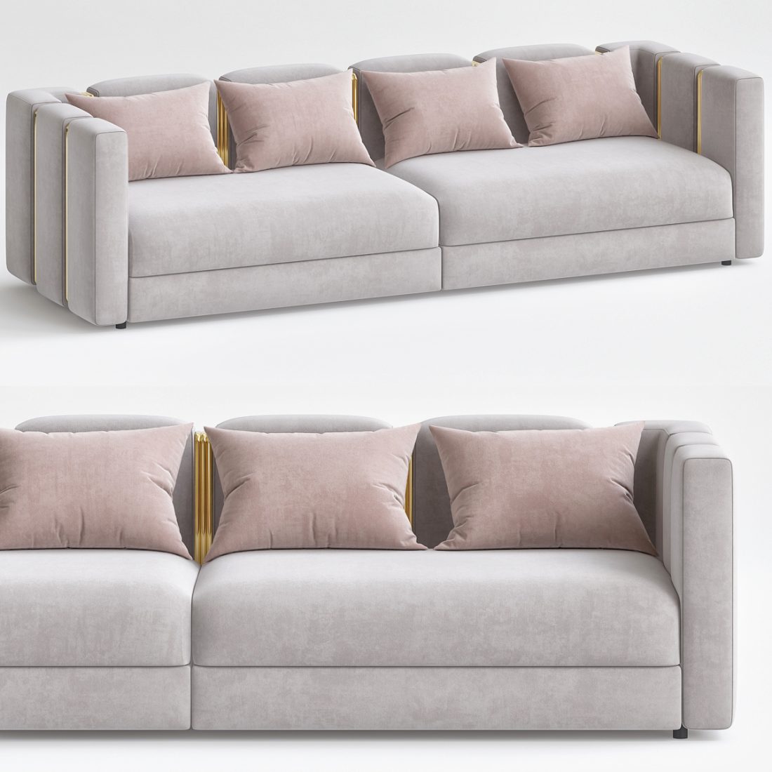 Rugiano Italia Club Sofa 3D Model for VRay | CGMood