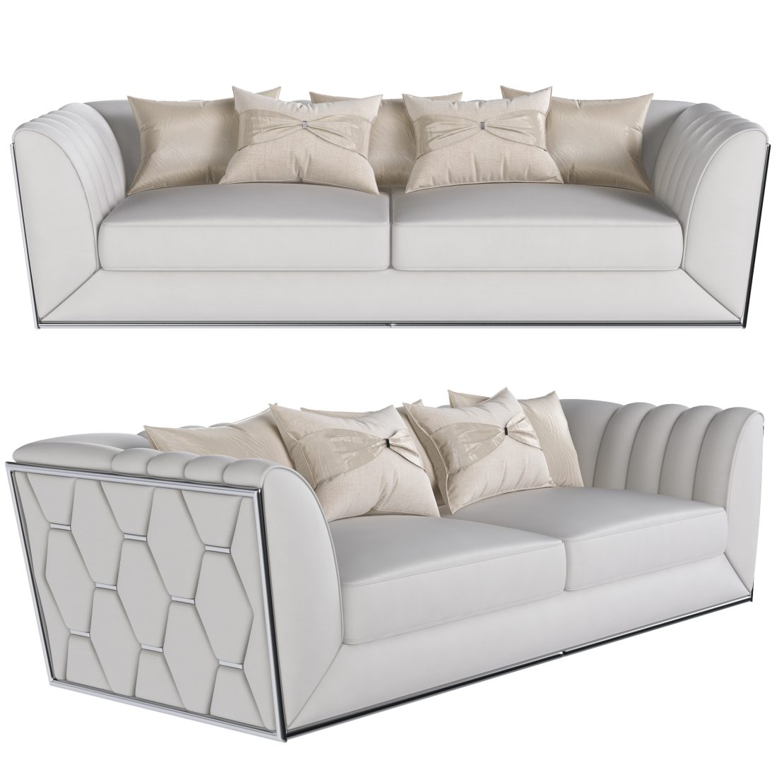 Sofa Vogue Silver - 3D Model for VRay