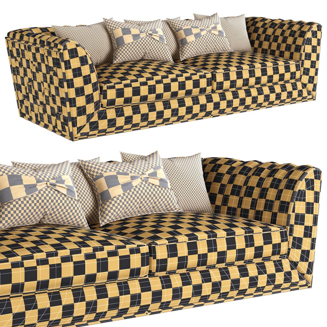 Sofa Vogue Silver - 3D Model for VRay