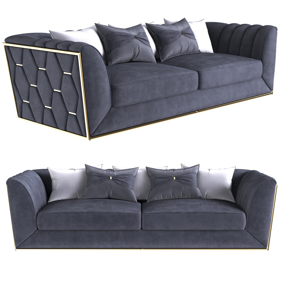 Sofa Vogue Silver - 3D Model for VRay