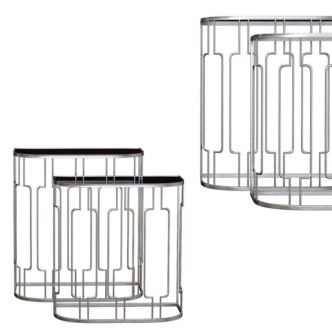 Frame Metallic Silver - 3D Model for VRay, Corona