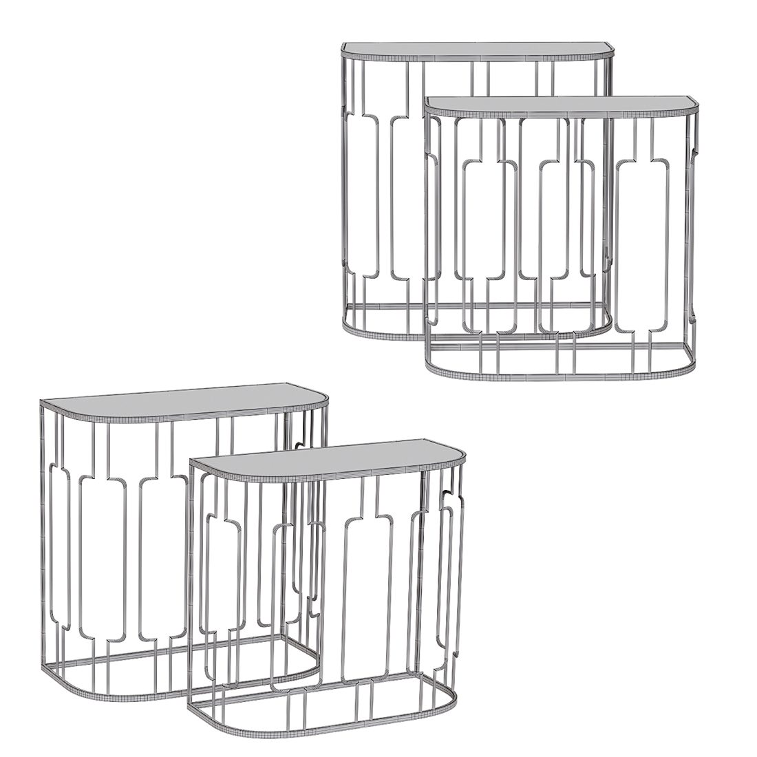 Frame Metallic Silver - 3D Model for VRay, Corona