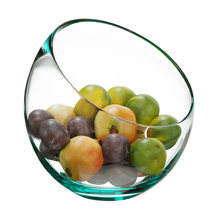 Large Slant Fruit Bowl Set 05 - 3D Model for VRay, Corona