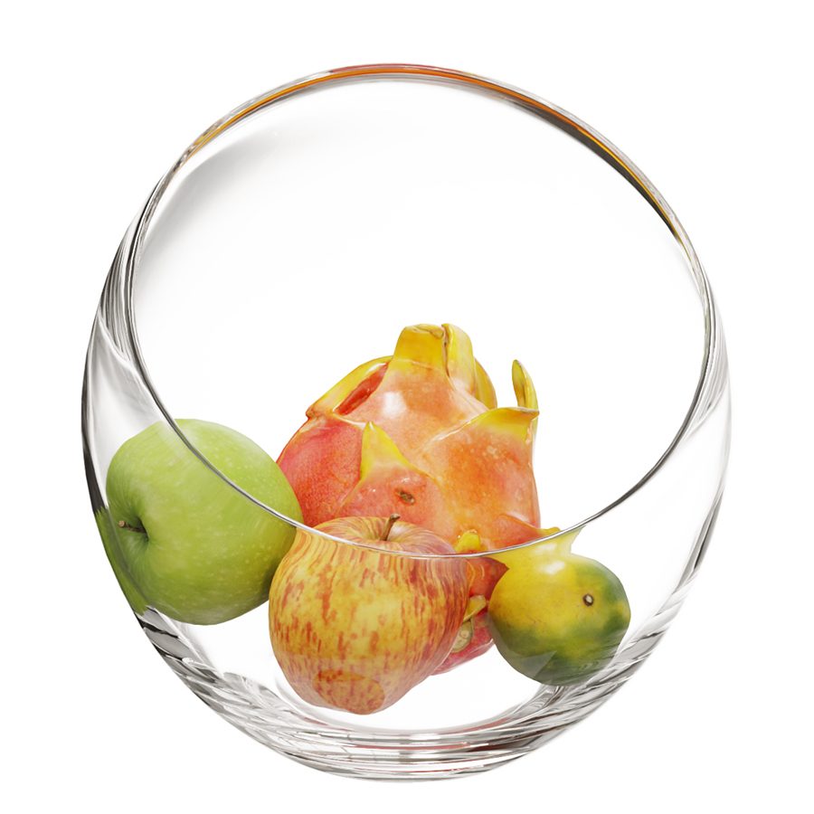 Large Slant Fruit Bowl Set 10 3D Model for VRay, Corona | CGMood