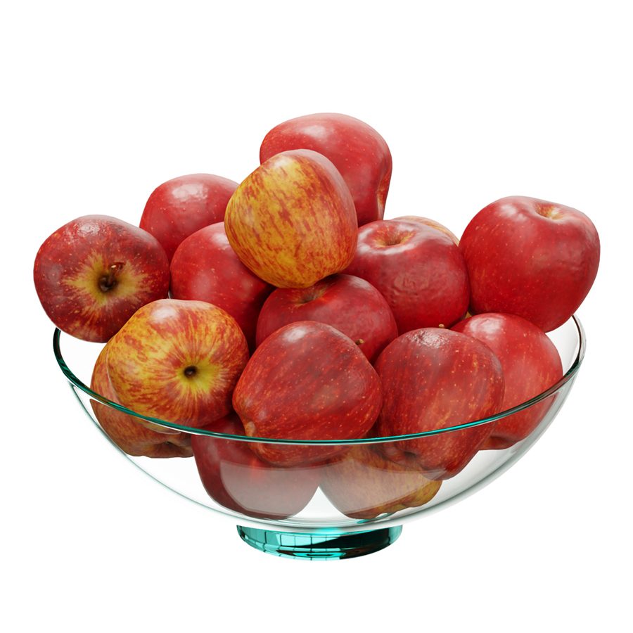 Glass Footed Fruit Bowl Set 14 - 3D Model for VRay, Corona