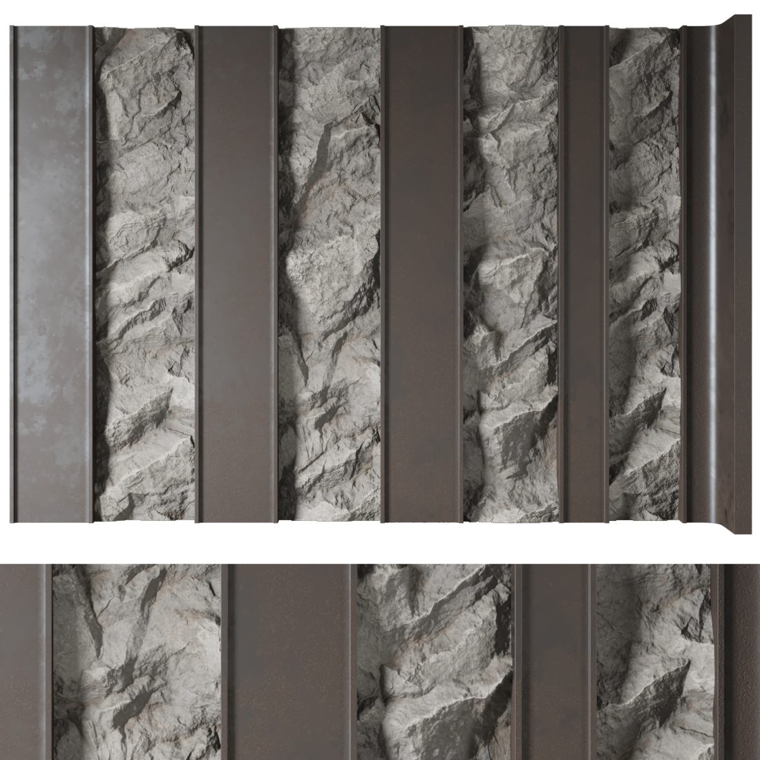 Wall Rock Panel №6 - 3D Model for Corona