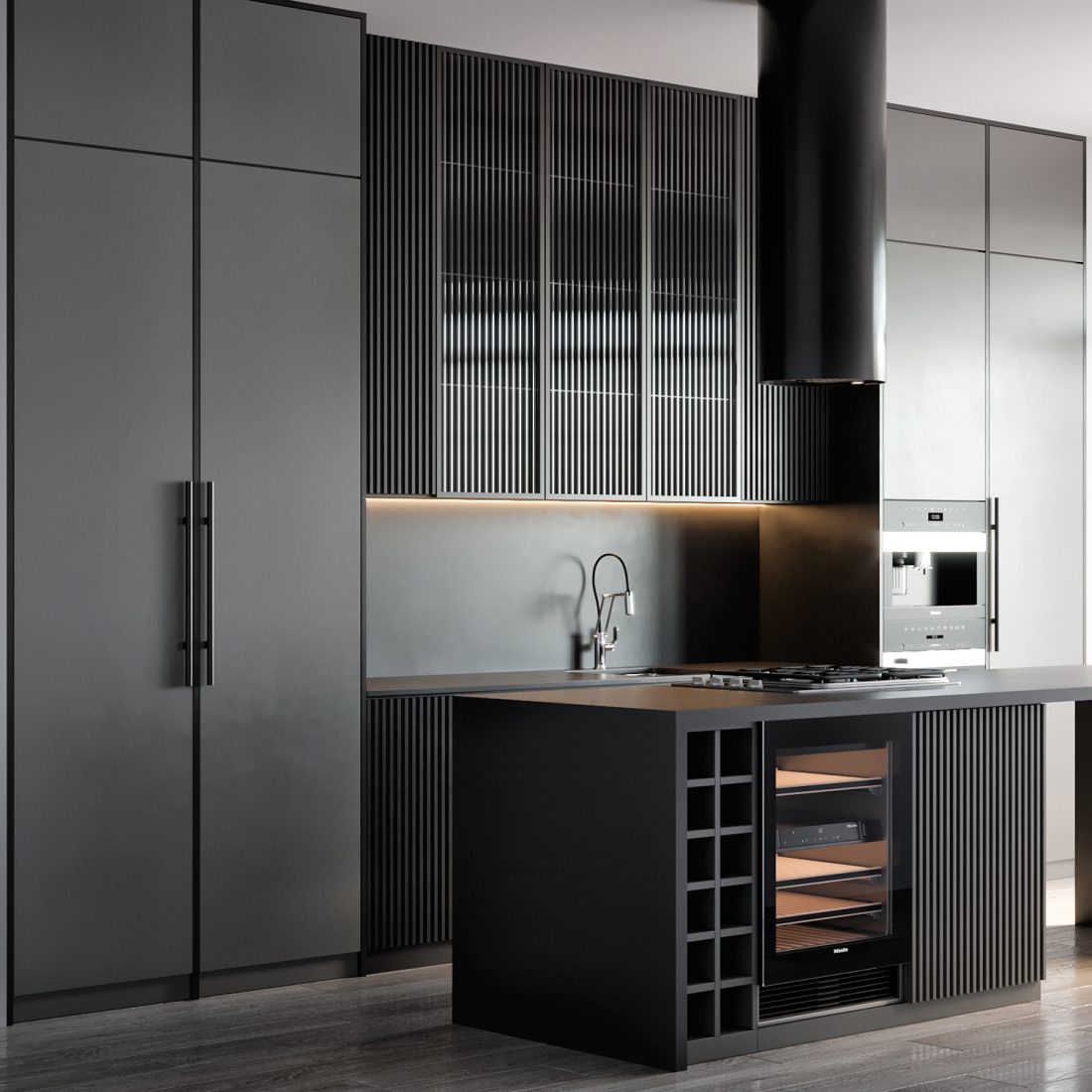 Kitchen 83 - 3D Model for VRay, Corona