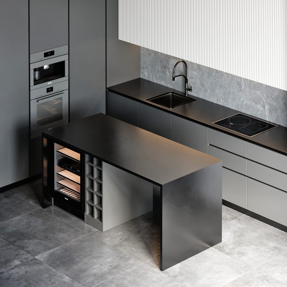 Kitchen 84 - 3D Model for VRay, Corona