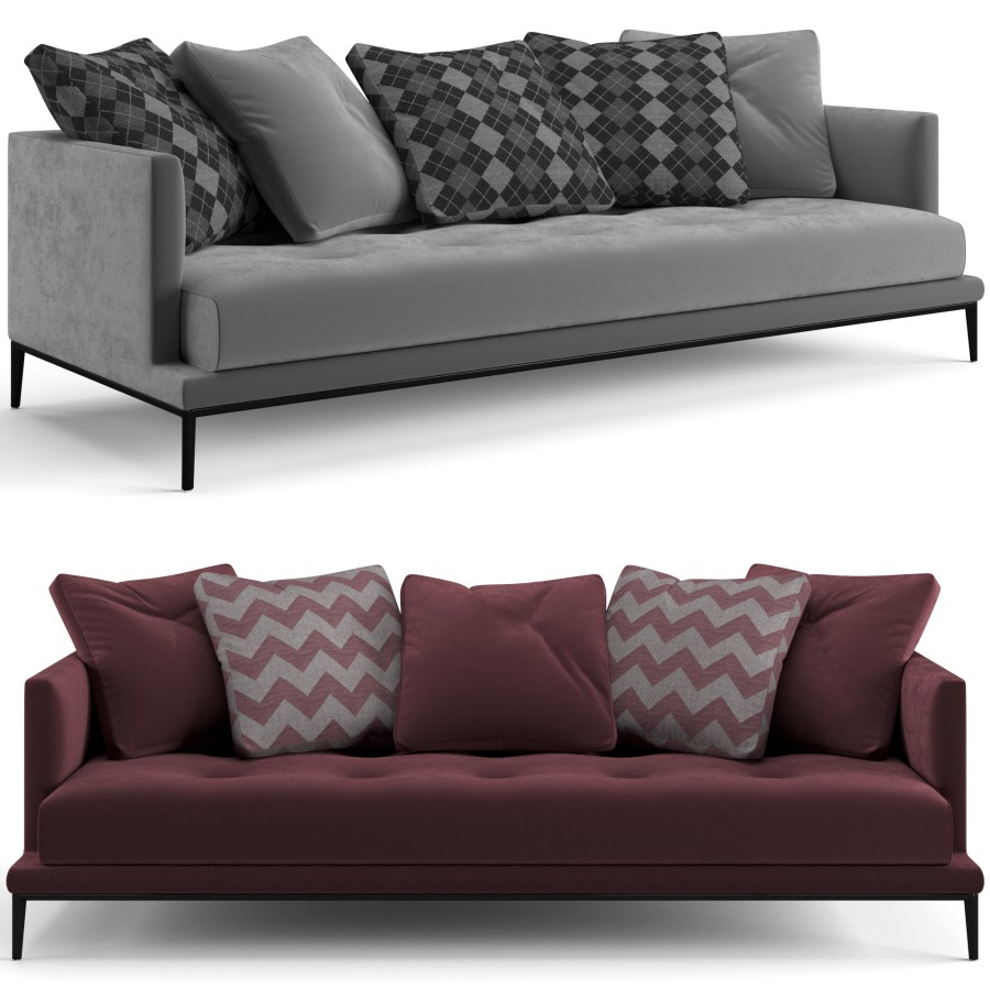 Bonaldo Soft Island Sofa 245 Cm - 3D Model for VRay, Corona