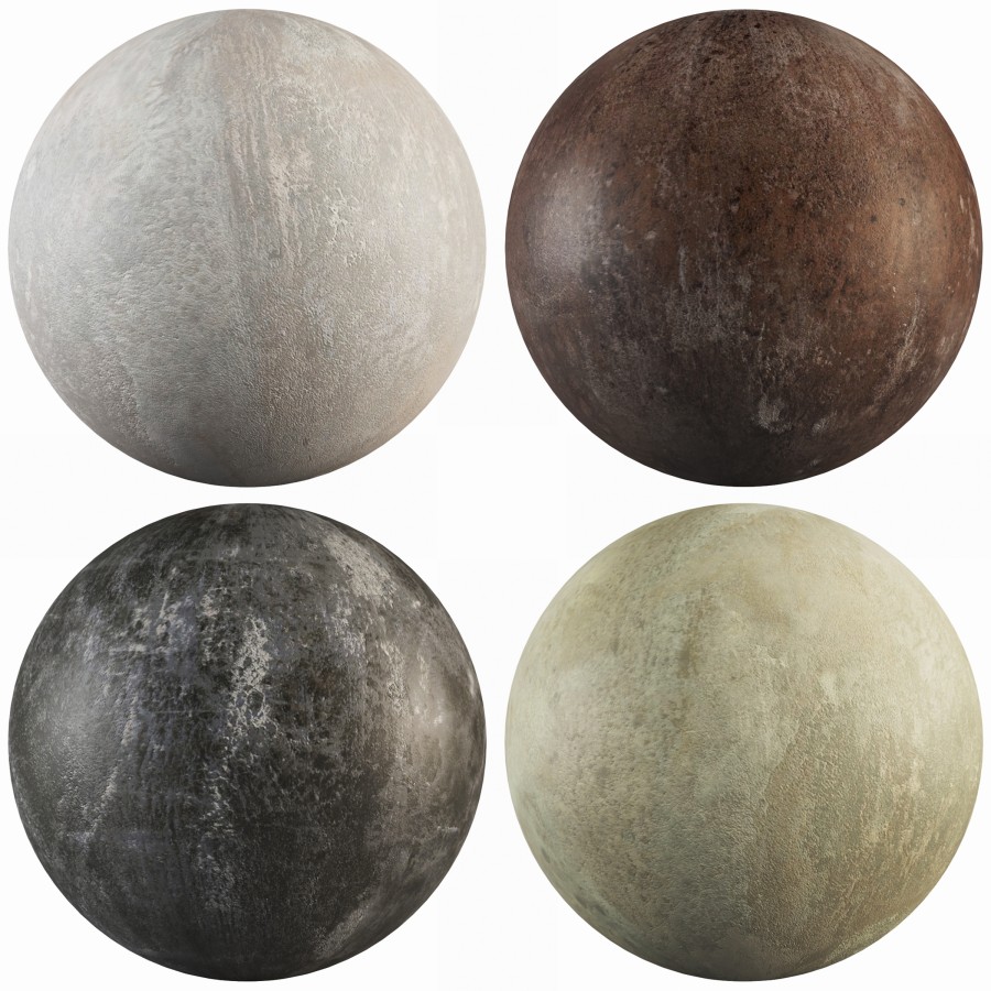 Collcetion Iron Slab Wall - 3D Model for VRay