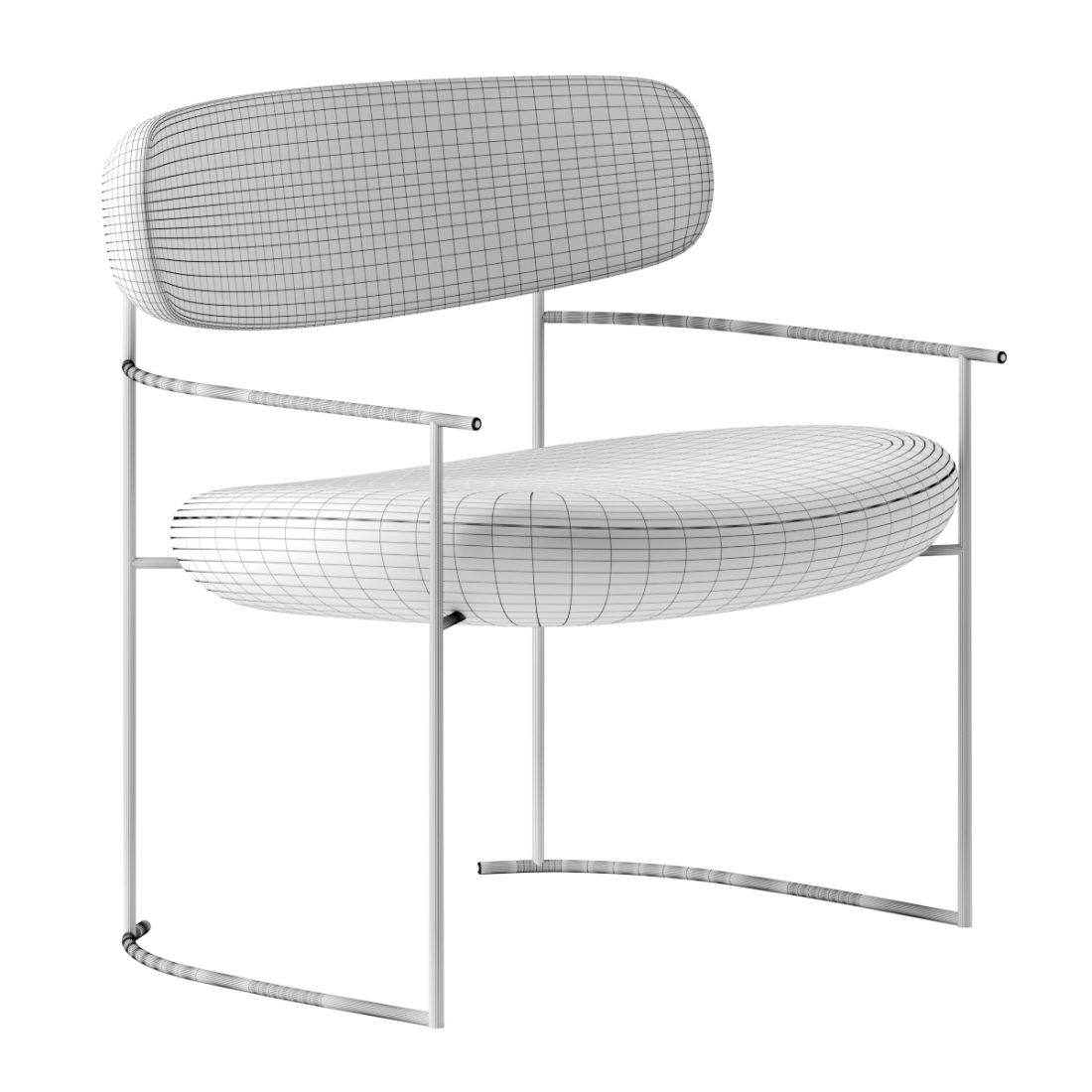 Keel Armchair By Potocco 3D Model for Corona | CGMood