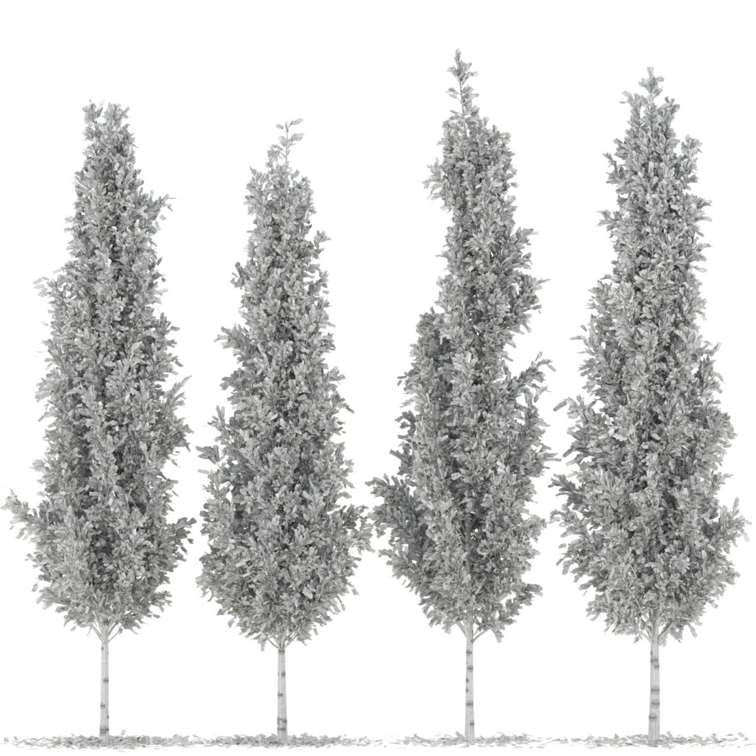 Collection Autumn Pine Trees 15 - 3D Model for Corona