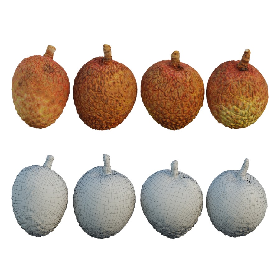 Litchi Fruit - 3D Model for VRay, Corona