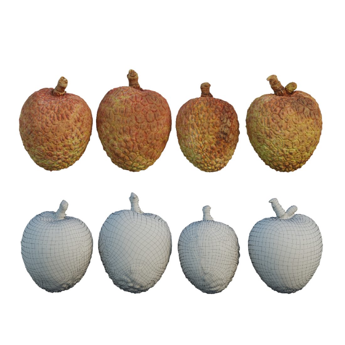 Litchi Fruit 02 - 3D Model for VRay, Corona