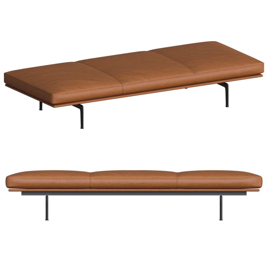 Outline Daybed - 3D Model for Corona