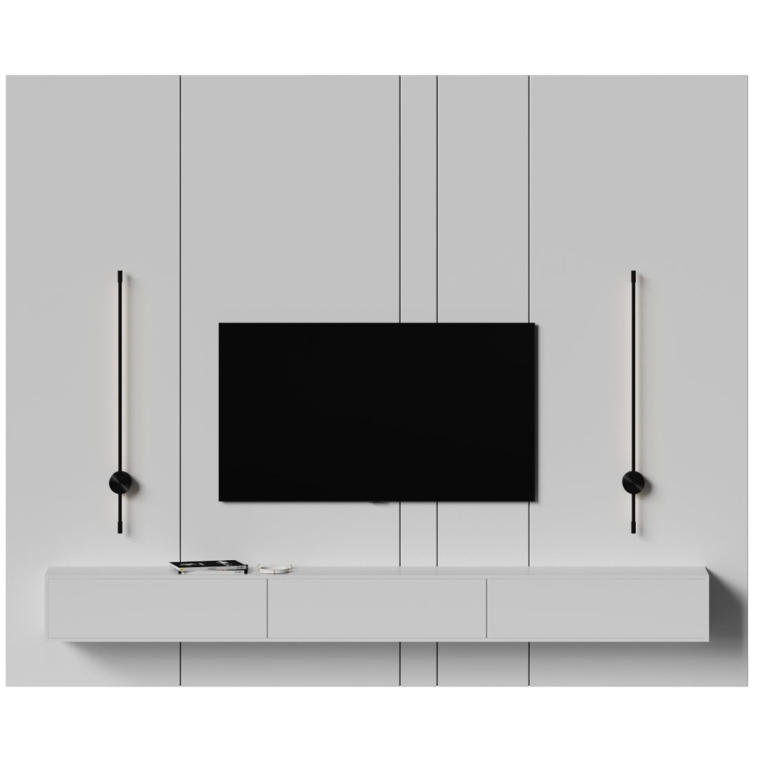 Tv Set 7 - 3D Model for VRay, Corona