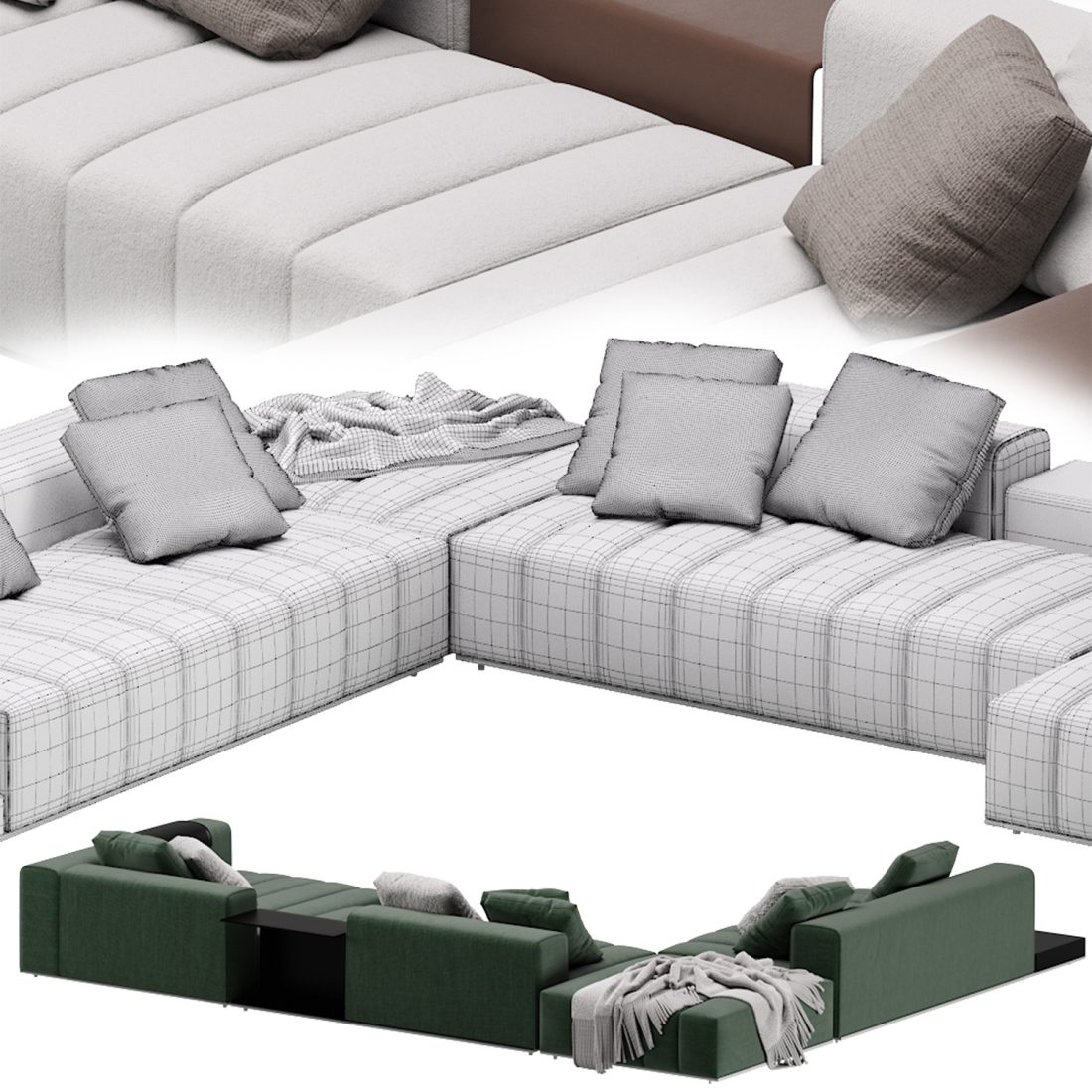Goodman Modular Sofa 07 - 3D Model for Corona