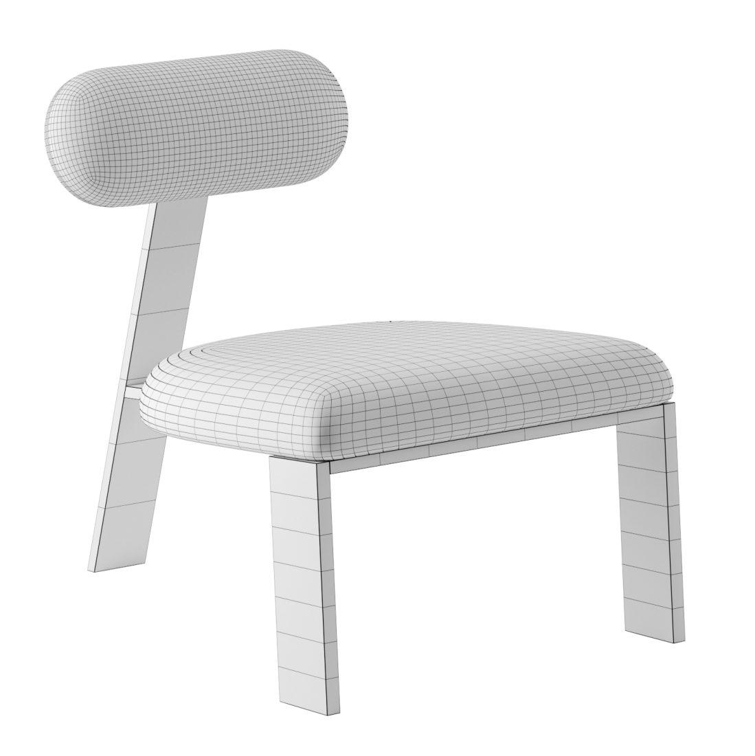 Oblique Lounge Chair By Studio Henk - 3D Model for Corona