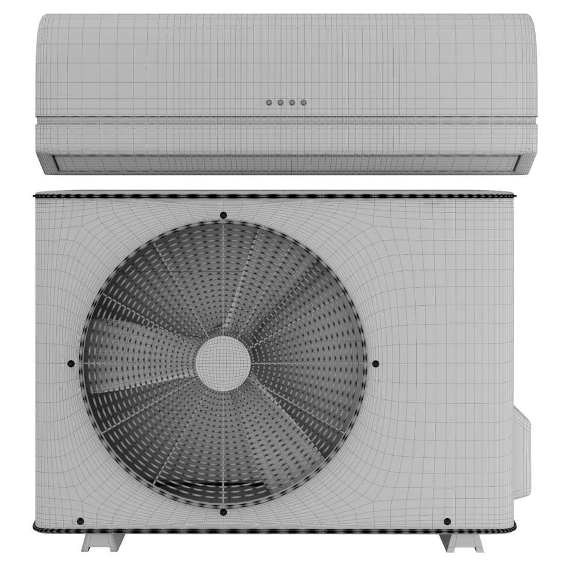 Carrier Air Condtioner - 3D Model for VRay, Corona