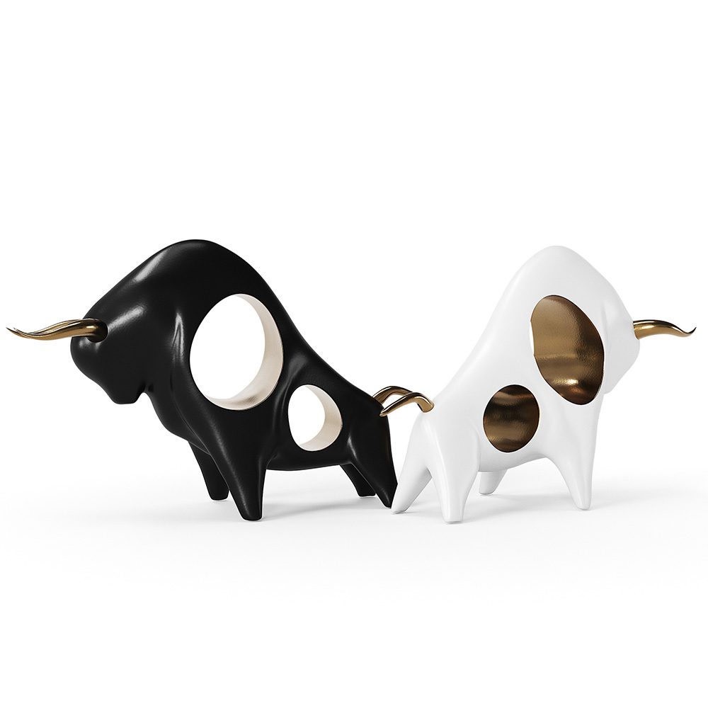 Golden Horn Taurus Figurine 3D Model for VRay, Corona | CGMood