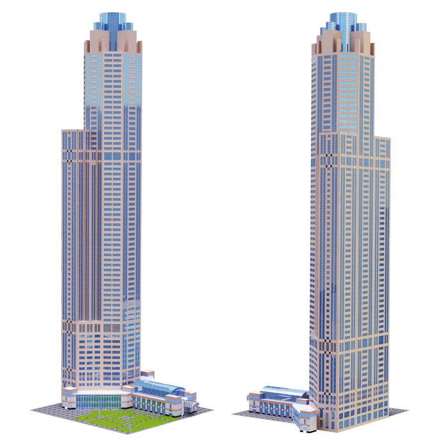 Building 311 S Wacker Dr Chicago Il - 3D Model for VRay