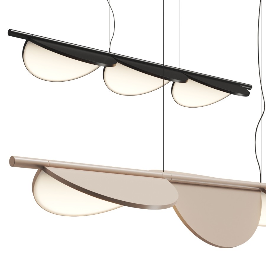 Flos Almendra S3 Linear Pendant Lamp - 3D Model for VRay, Corona