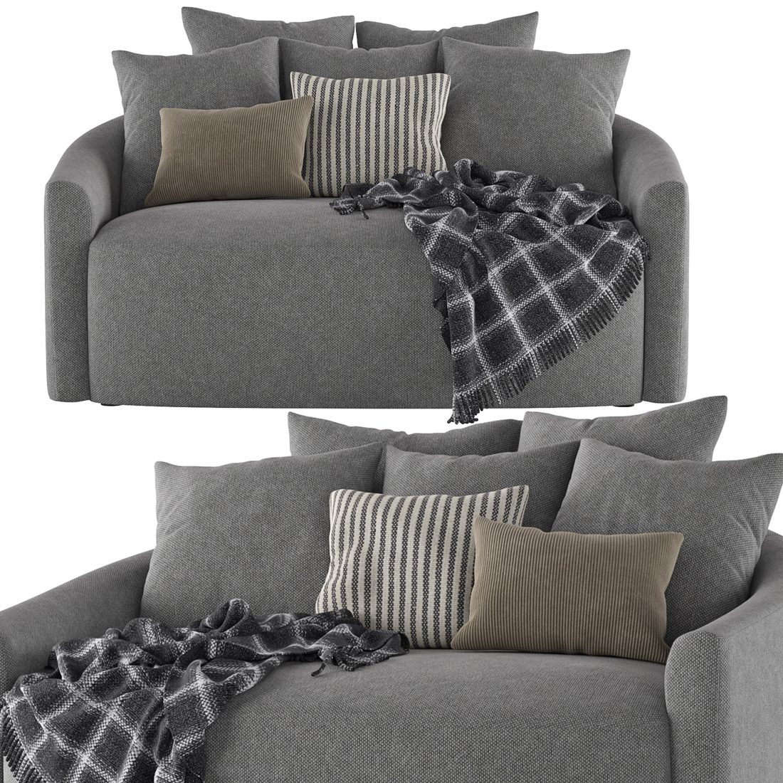 Kya Upholstered Media Lounge Chair - 3D Model for VRay, Corona