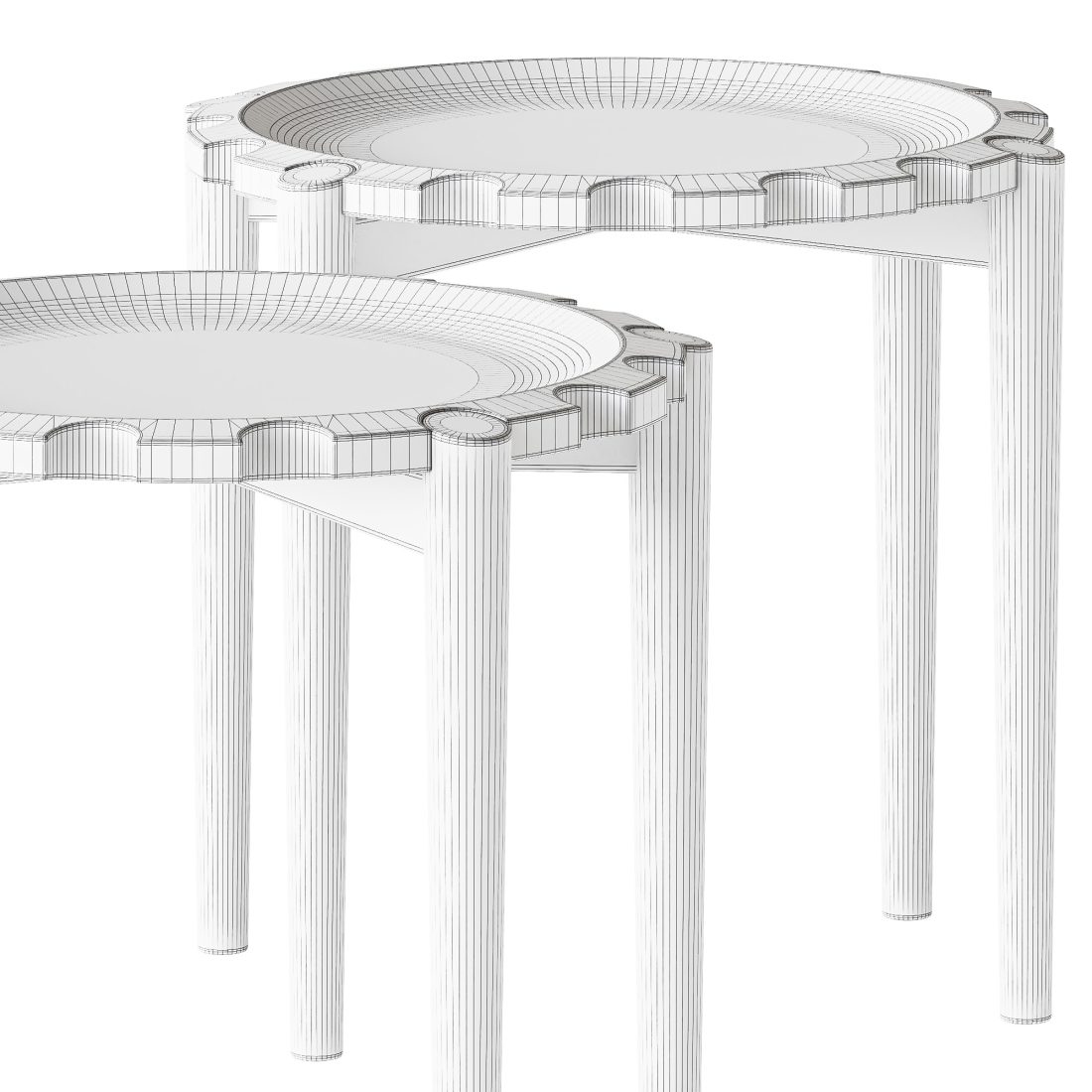 Clock Gris Alvito Side Table By Maami Home - 3D Model for Corona