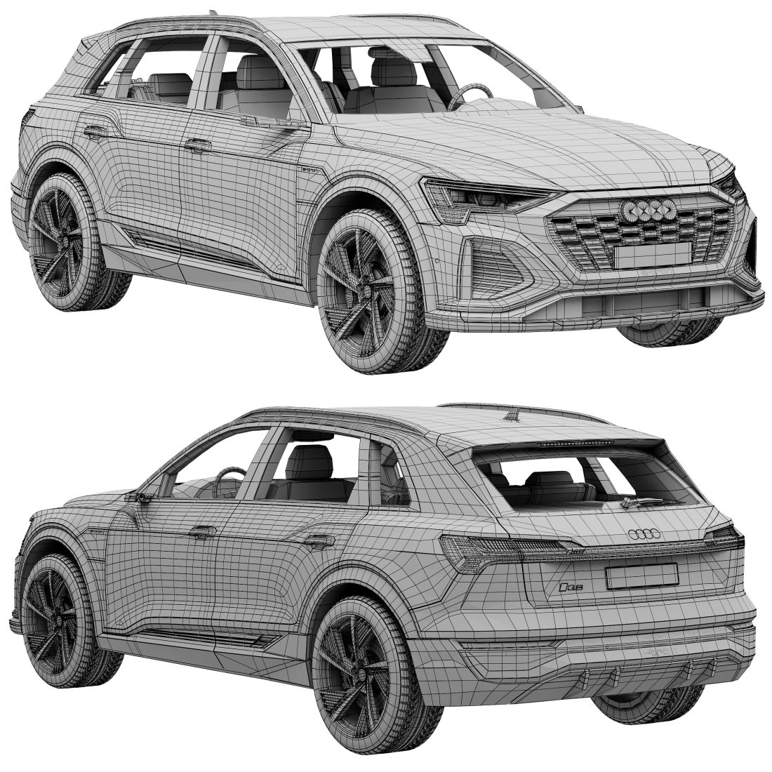 Audi Q8 E-tron 3D Model for Corona | CGMood