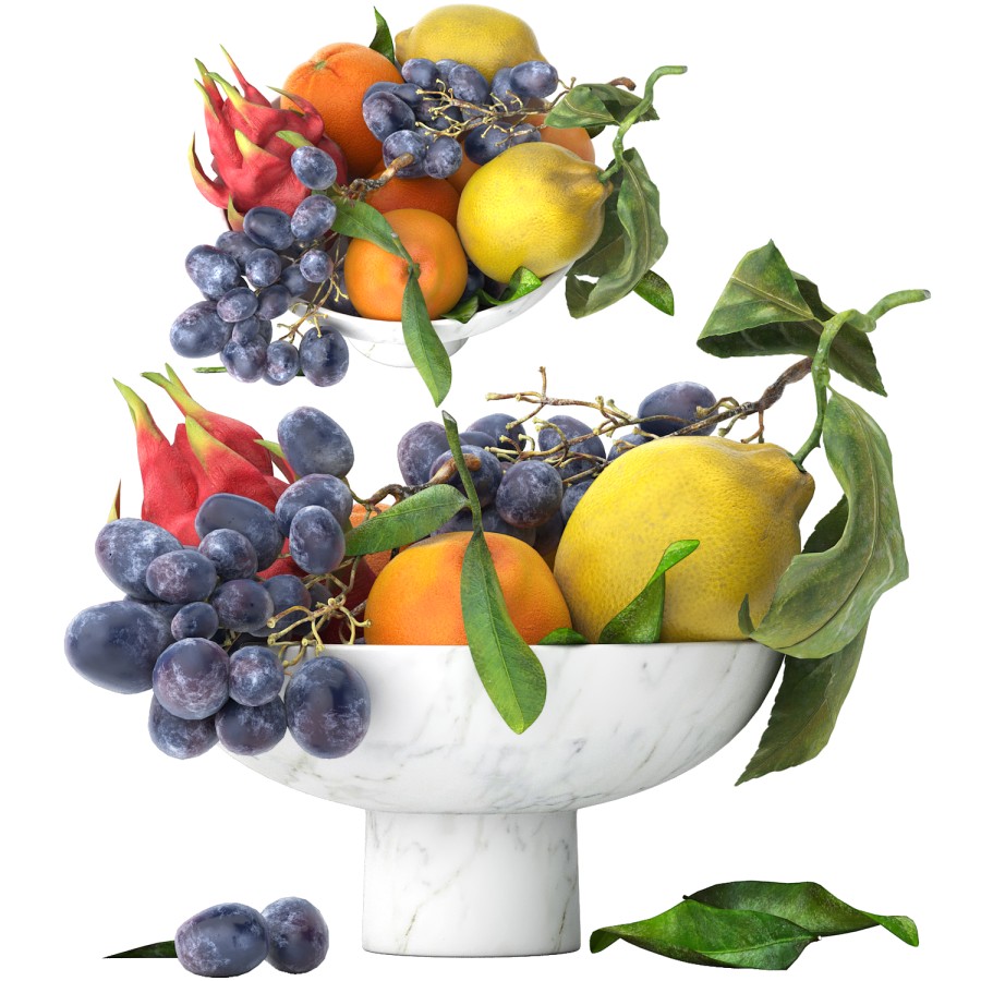 Bowl Of Tropical Fruits 03 3D Model for Corona | CGMood