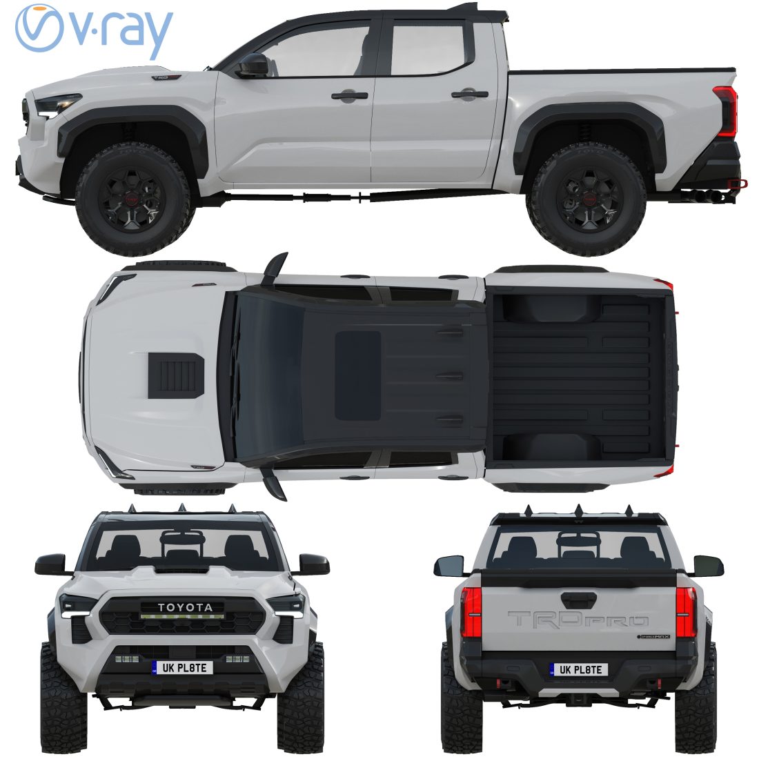 Toyota Tacoma TRD Pro 2024 3D Model for VRay | CGMood