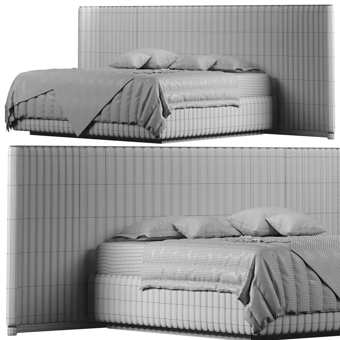 Leonardo Bed By Visionnaire - 3D Model for Corona