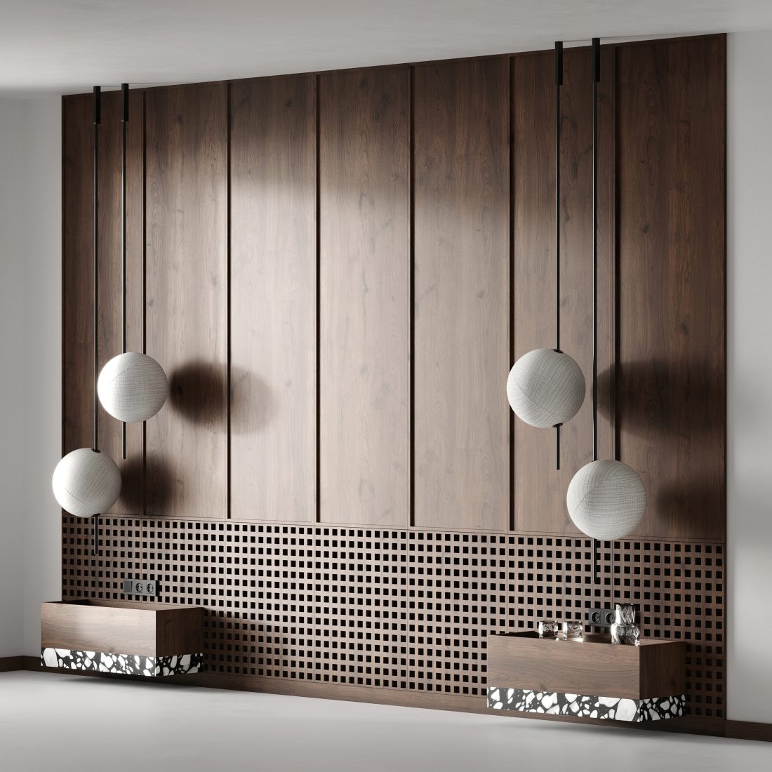 Wall Panel Composition Vol 1 K - 3D Model for Corona