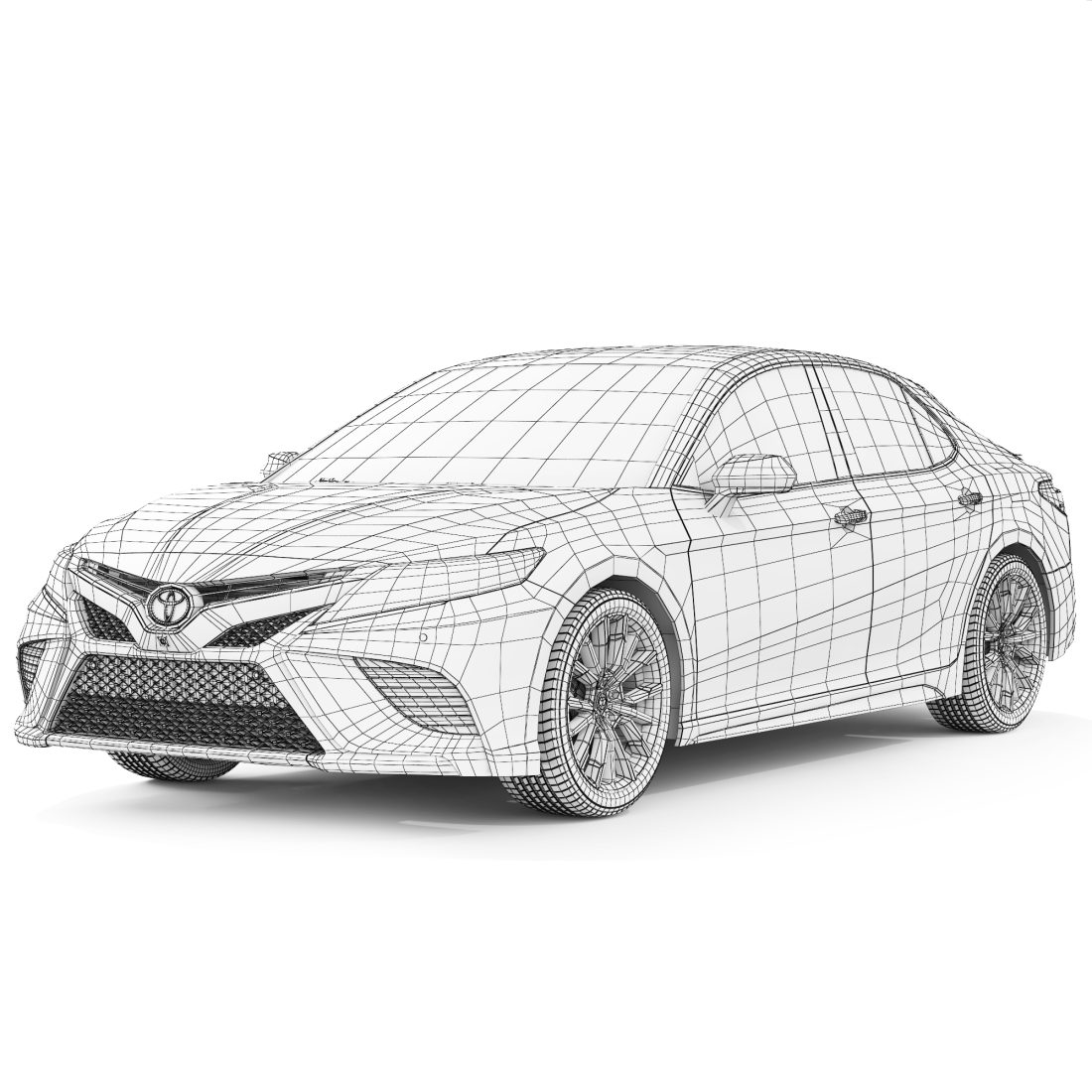 Toyota Camry Xse 2018 3D Model for VRay | CGMood