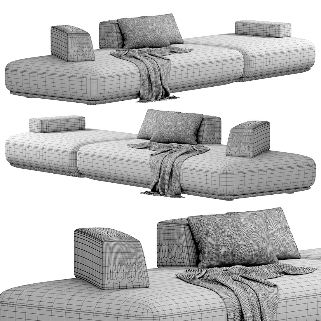 Yoko Sofa By Castello Lagravinese Studio 2 - 3D Model for Corona