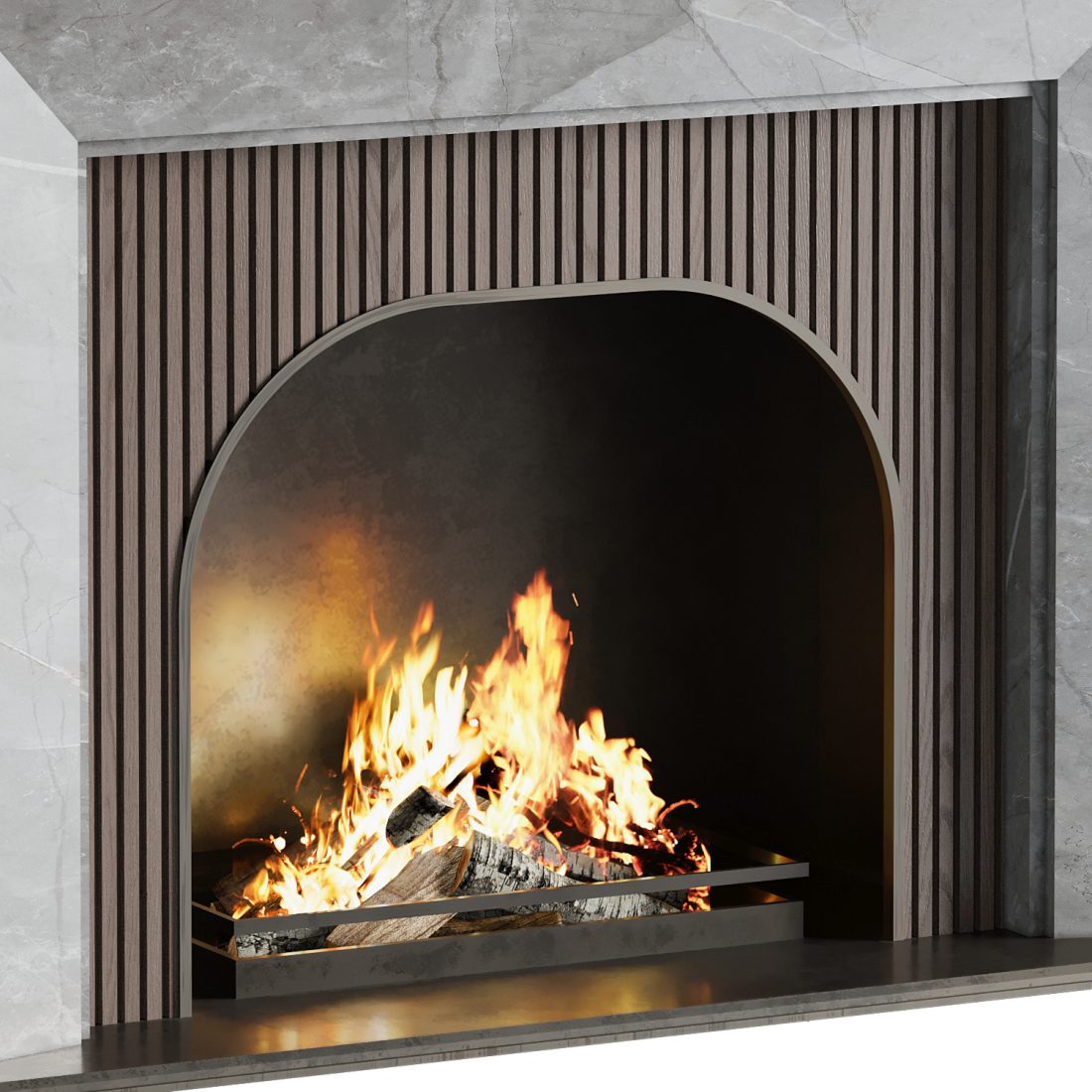 Fireplace 21 - 3D Model for VRay, Corona