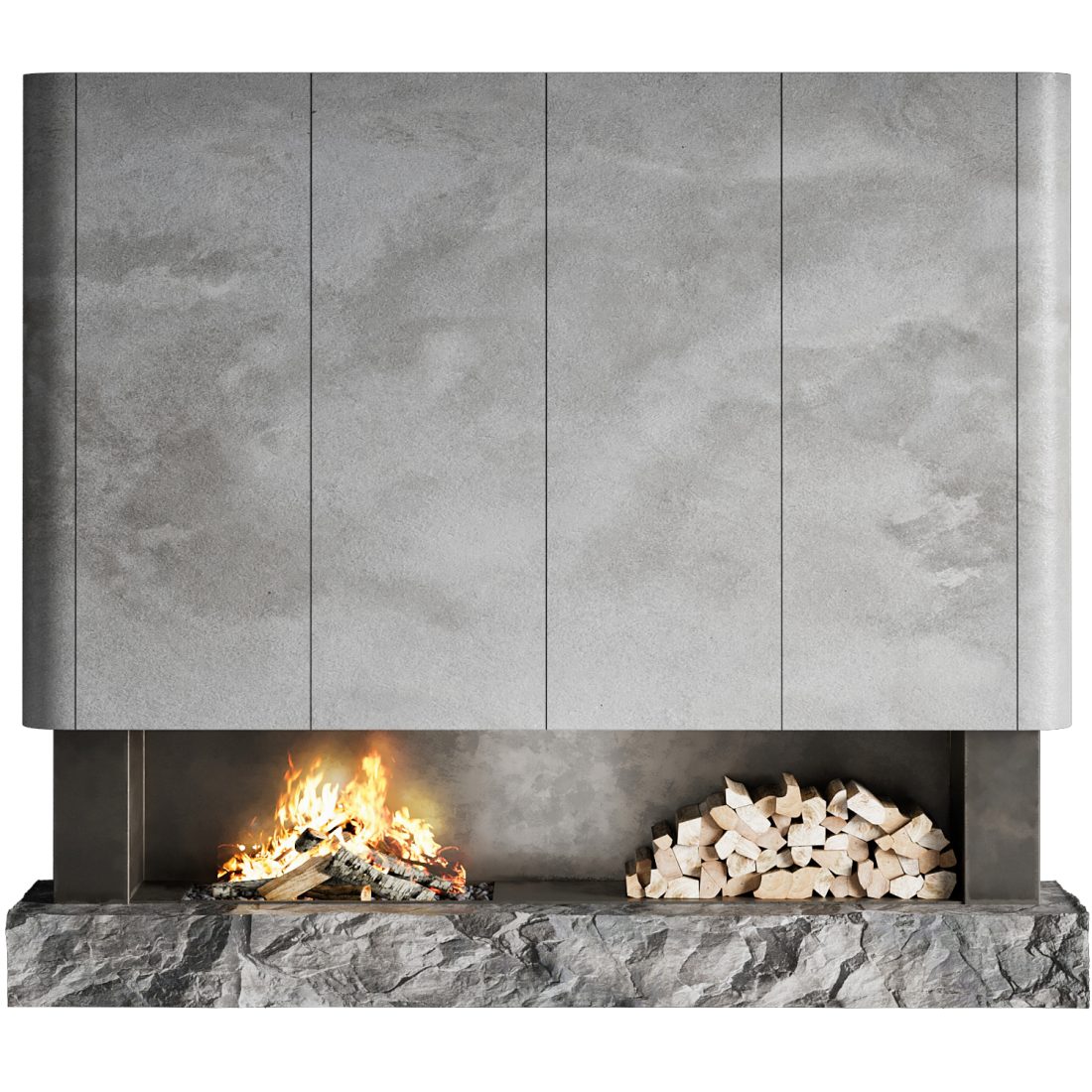 Fireplace 20 - 3D Model for VRay, Corona