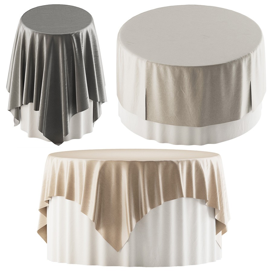 Restaurant Tablecloth - Circle 3D Model for VRay, Corona | CGMood