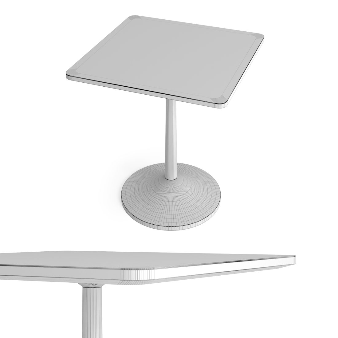 Bolia Dining Table Turned - 3D Model for VRay, Corona