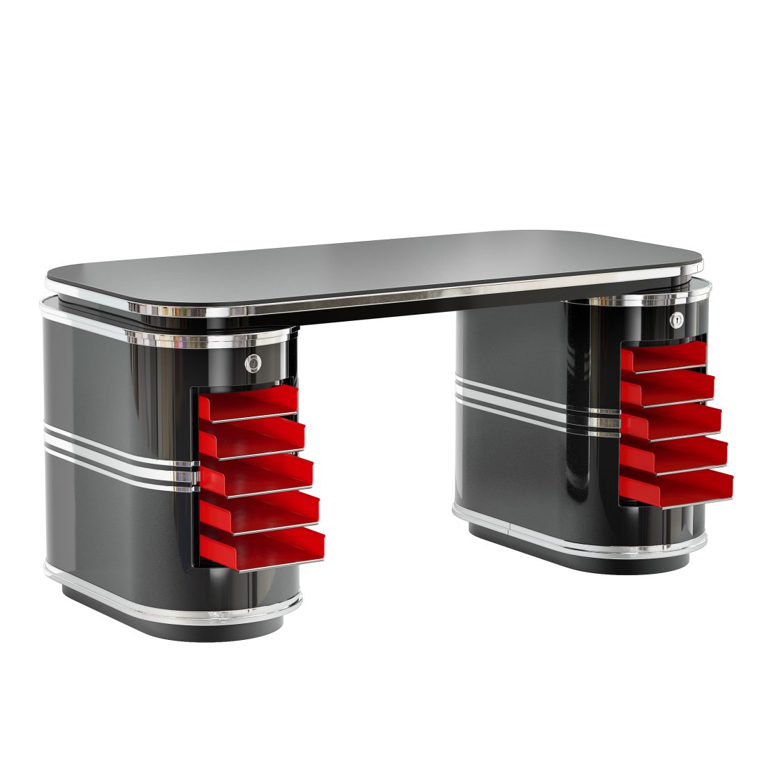 Mauser Waldeck Streamline Directors Desk 1950s - 3D Model for Corona