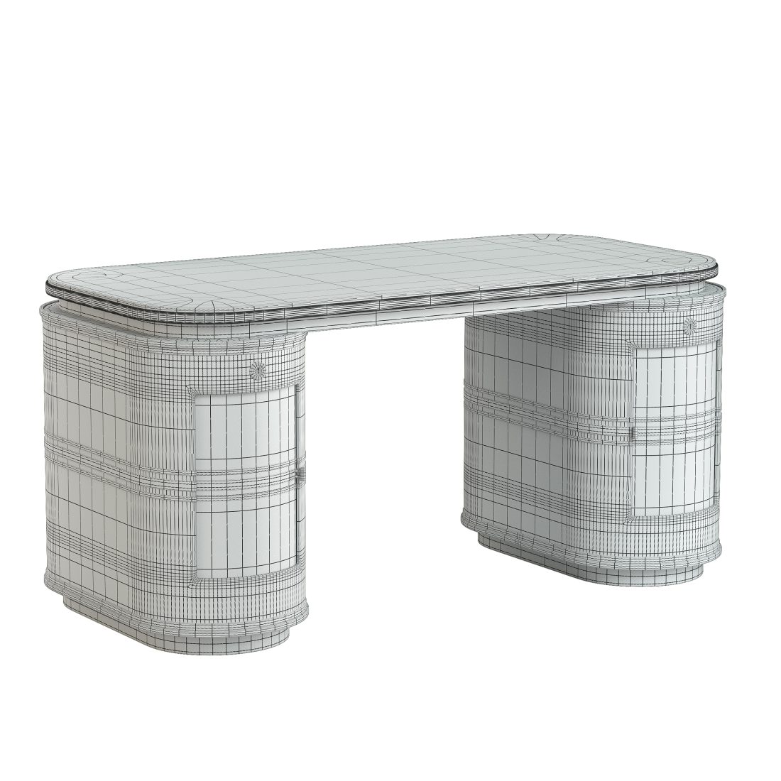 Mauser Waldeck Streamline Directors Desk 1950s - 3D Model for Corona