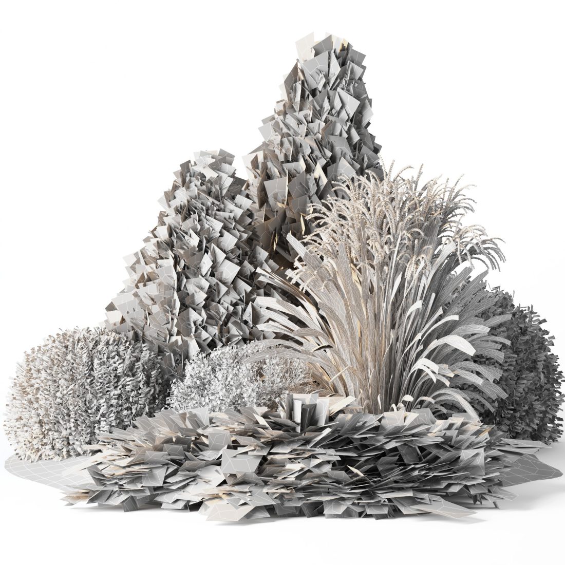 Outdoor Garden Tree Plant015 Collection - 3D Model for VRay