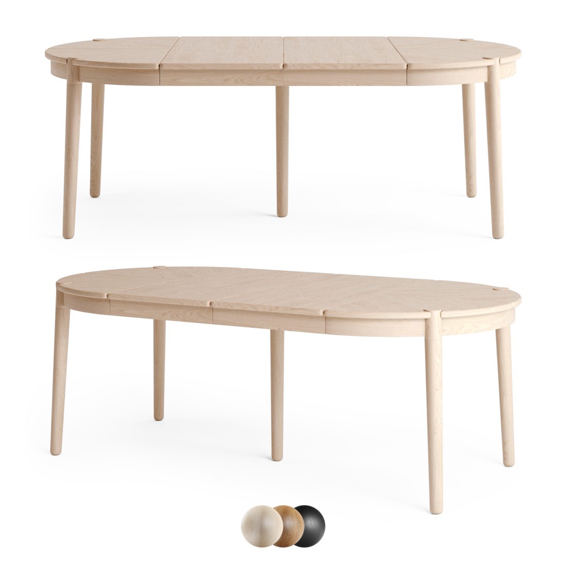 Bolia Dining Table Fusion - 3D Model for VRay, Corona