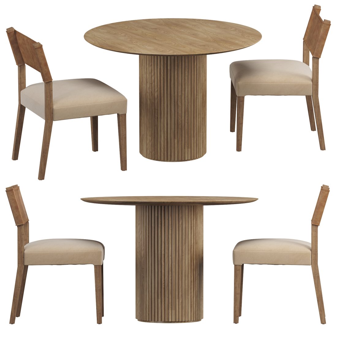 Ferris Dining Table Winchester Beige 3D Model for Corona | CGMood
