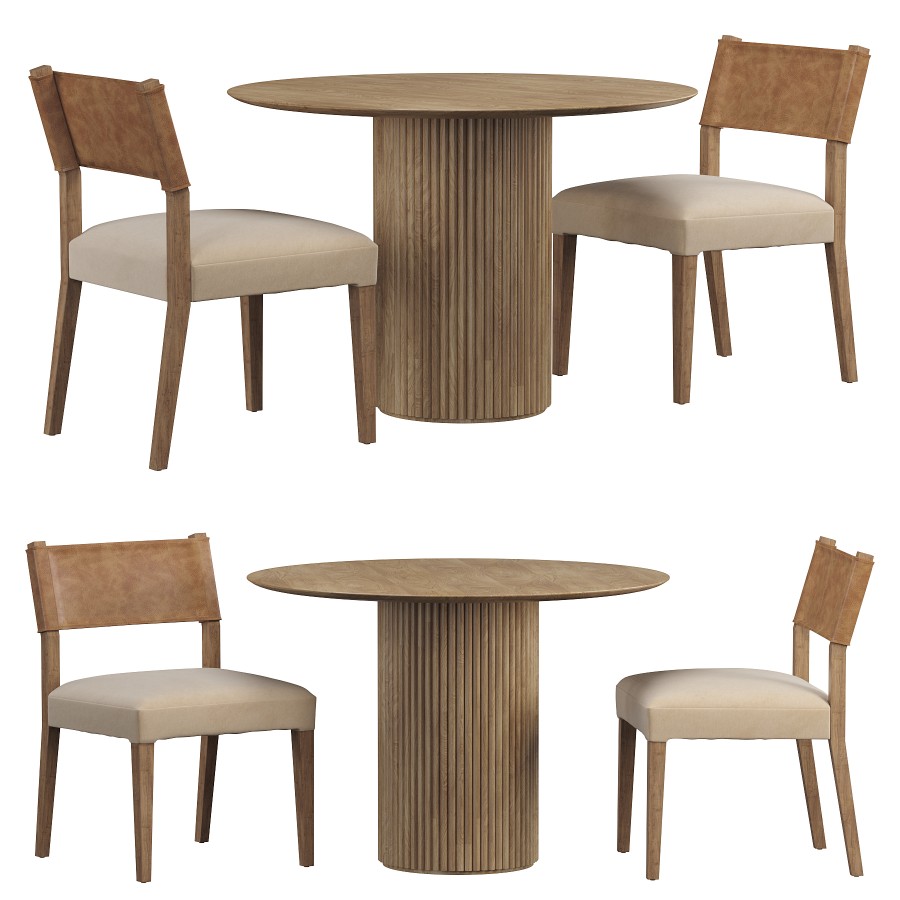 Ferris Dining Table Winchester Beige 3D Model for Corona | CGMood