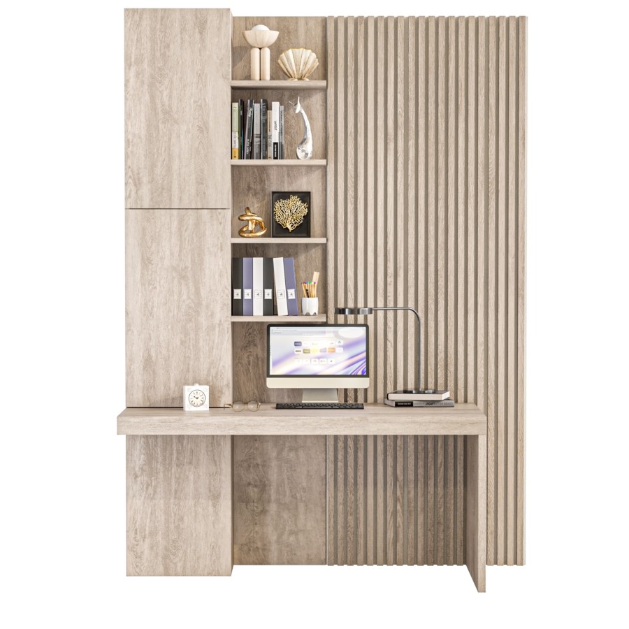 Workplace With Monoblock And Decor - 3D Model for Corona