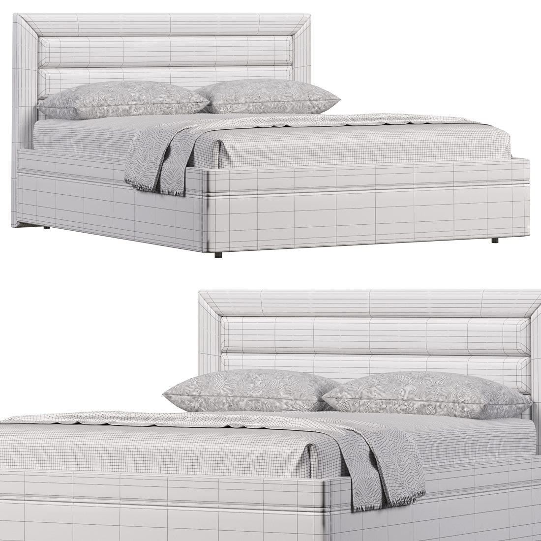 Jessica Bed By Ermitage Collection - 3D Model for Corona